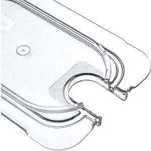 Carlisle FoodService Products 10337U07 StorPlus Ninth Size Polycarbonate Universal Flat Surface Notched Food Pan Lid, Clear