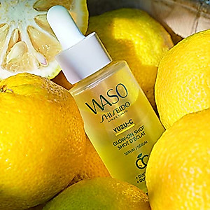 Shiseido Waso YUZU-C Glow-On Shot Serum - 0.94 oz - Targets Dullness, Boosts Radiance & Prevents Early Signs of Aging - 24-Hour Hydration - Vegan, Fragrance Free & Non-Comedogenic