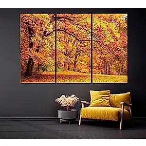 Autumn Landscape Canvas Print 3 Panels / 36x24 inches