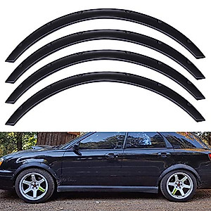 4PCS Black Universal 2”/50mm Car Wheel Fender Flares Flexible Durable Extra Wide Auto Car Body Kit