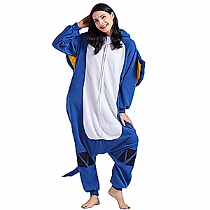 SAMGU Dragon Onesie Adult Halloween Christmas Animal Cosplay Costume One Piece Pajamas for Men Women Medium