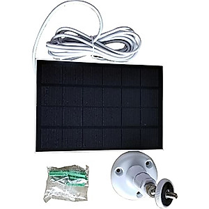 Solar Panel for Camera 3.3W Powered Surveillance Cam 10ft Charging Cable 5V microUSB Port