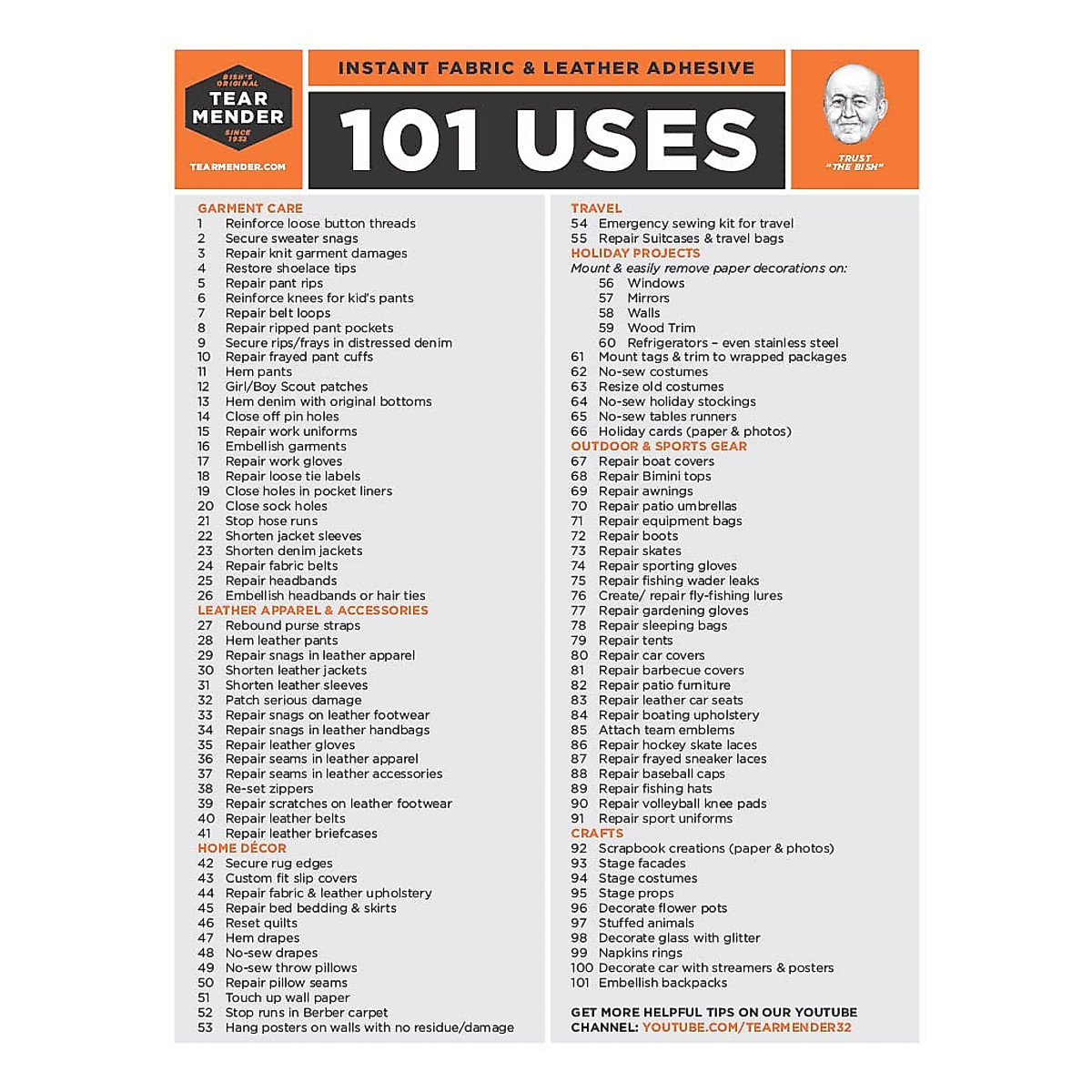 Montana Outdoors Canvas Repair Kit with Over 3.5 Square Feet of Heavy-Duty Canvas & 6 Ounces of Tear Mender Fabric Glue to Repair Tents, Awnings, Pop-Up Campers, Canvas Bags, Covers