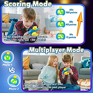 Pop It Game Light Up Fidget Toys - Handheld Sensory Toys for Kids, Teens & Adults - Autism & Birthday Gifts