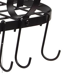 Vdomus pot rack hooks black S style for kitchen pot hanging, set of 10 (black)