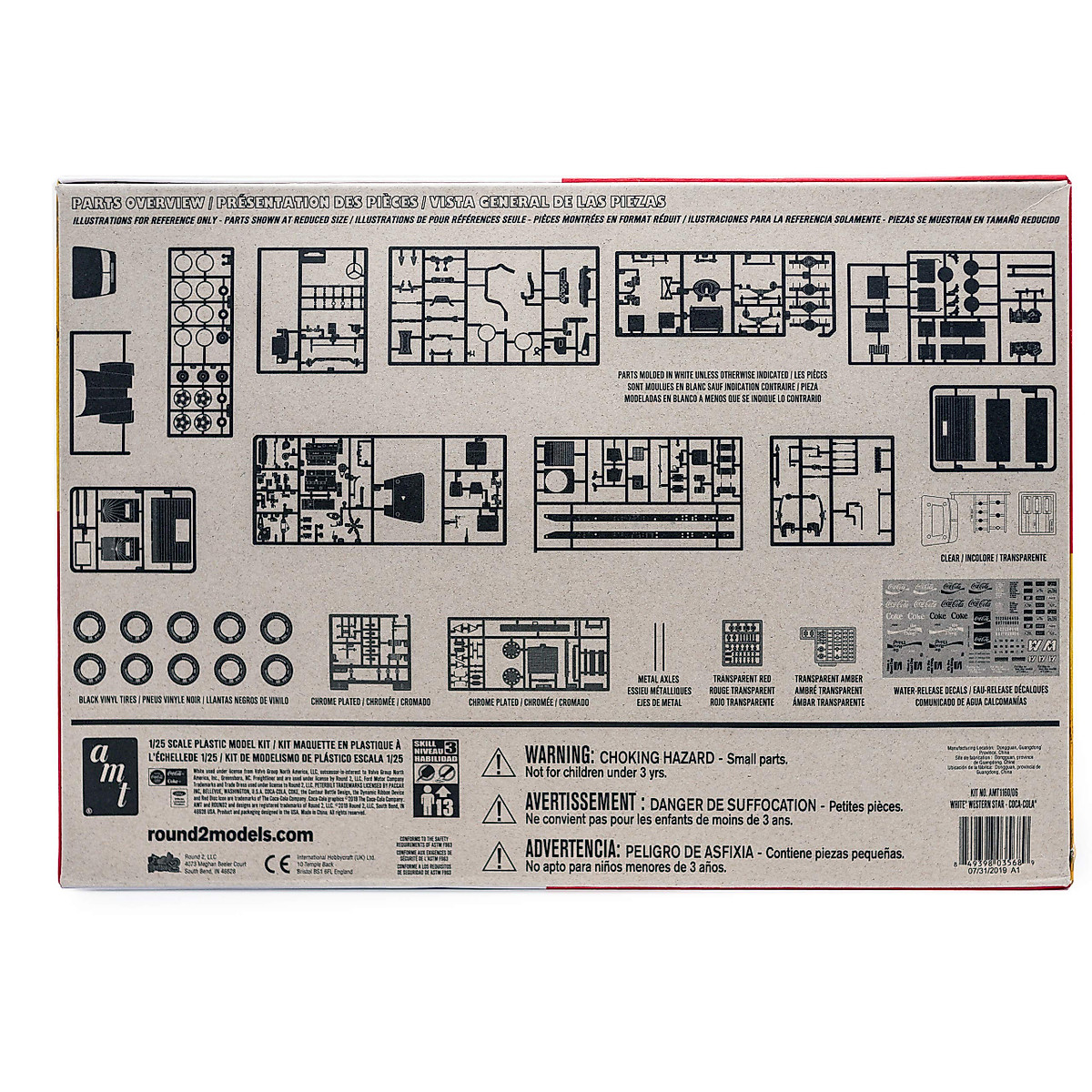AMT White Western Star Semi Tractor (Coca Cola) 1:25 Scale Model Kit