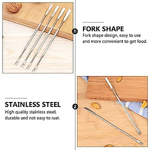 Multitools 10pcs Seafood Forks Picks Stainless Steel Crab Peeling Needle Nut Picker Tool Seafood Plier Walnut Tools Lobster Crab Leg Plier Crab Picks Household Tools