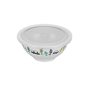 Camco Life is Better at The Campsite Nesting Bowl Set with Lids | Great for On-The-Go Lifestyles | Features (4) Durable Melamine Bowls with (4) Plastic Lids (53451)