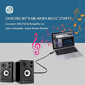 Devinal 1/8 to 1/4 Stereo Cable, 6.35mm to 3.5mm TRS Audio Path Cord, Interconnect Adapter Lead with Extra Durable Nylon Braid Gold Plated 10 Feet