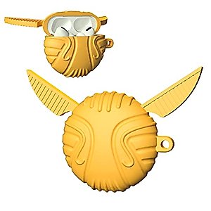 Airpods 3rd Generation Case,3D Silicone Fashion Cool Air pods Cover,Stylish Unique Golden Flying Ball Funny Fun Design Designer for Men Youth Teen Boys Kids(Yellow)