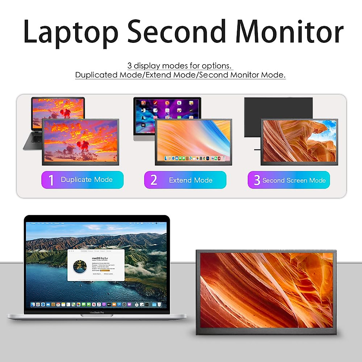 LESOWN 10 inch Monitor Touchscreen Small HDMI Portable Display 1024x600 IPS Computer 10.1 inch Secondary Screen Mini Monitors for Windows Mac Laptop PC
