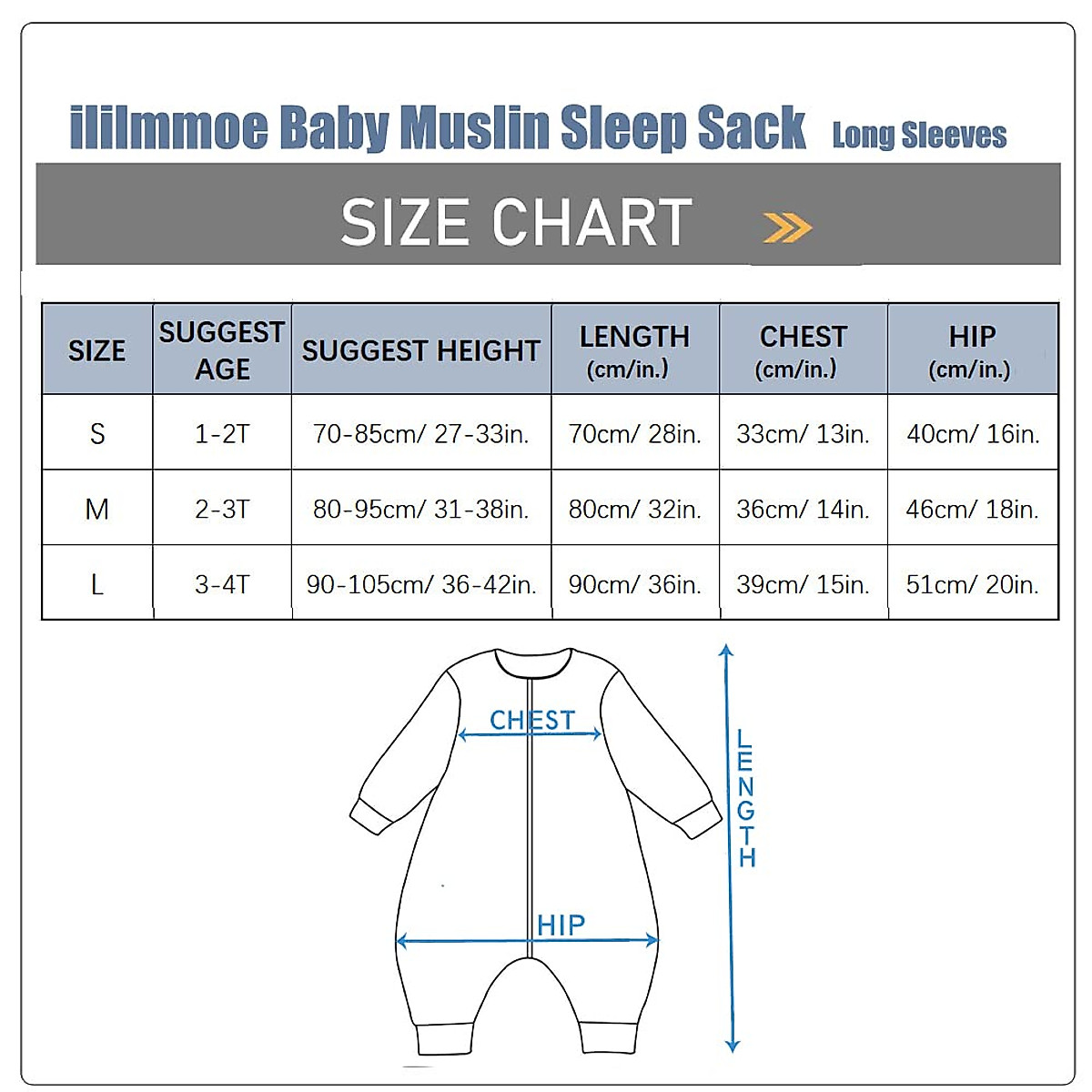 ililmmoe Muslin Original 100% Cotton Sleeping Sack Sleep Bag with Legs Baby Wearable Blankets Long Sleeves 1-4T Star/L