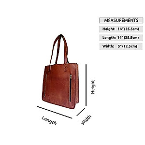 Madosh, Women's Genuine Leather Tote Shoulder Bag Ladies Purse Handbag Fashion Top Handle Casual Work Bag