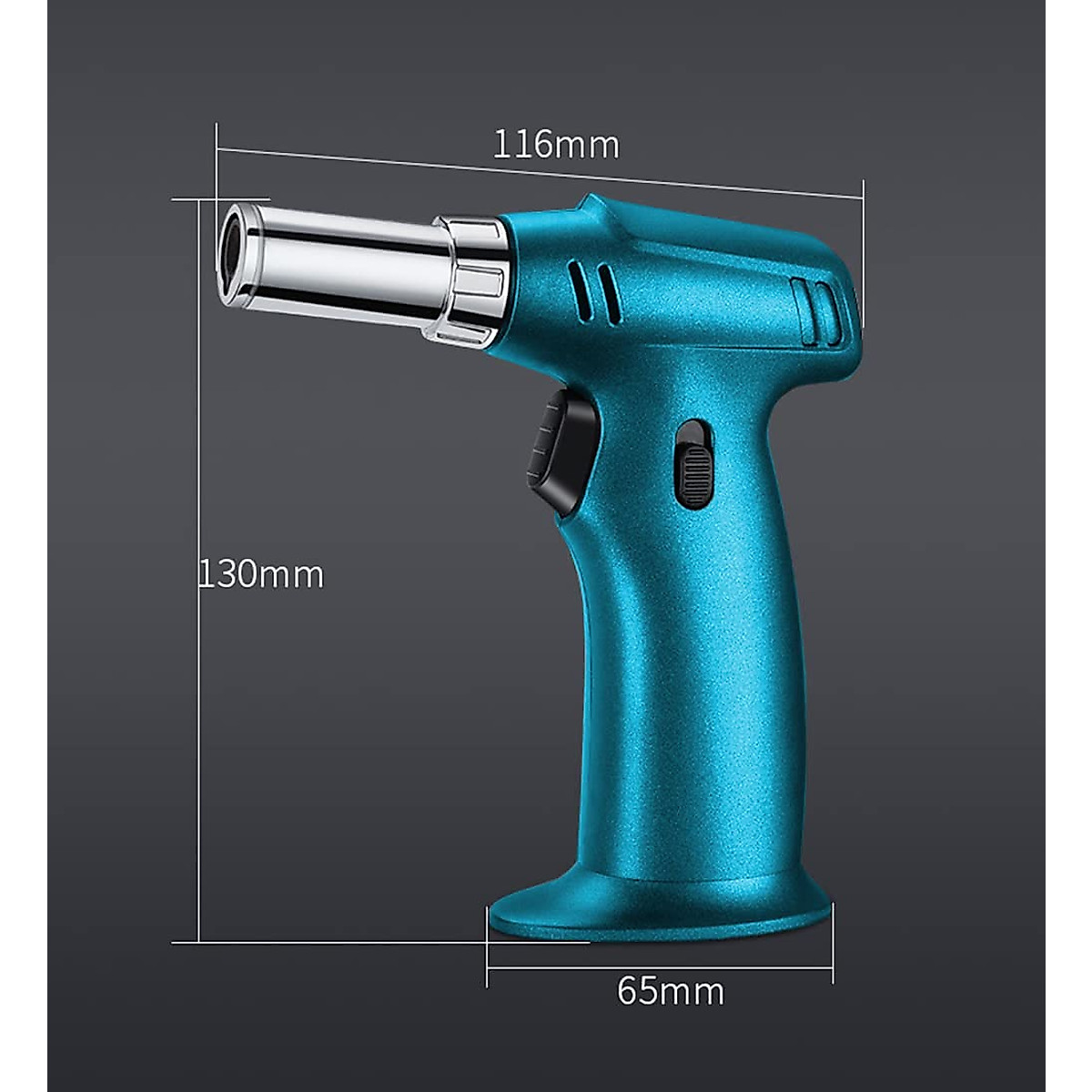 Butane Torch, ibforcty Refillable Culinary Cooking Torch Kitchen Blow Torch Lighter with Safety Lock Adjustable and Lock Flame (Butane Gas not Included)
