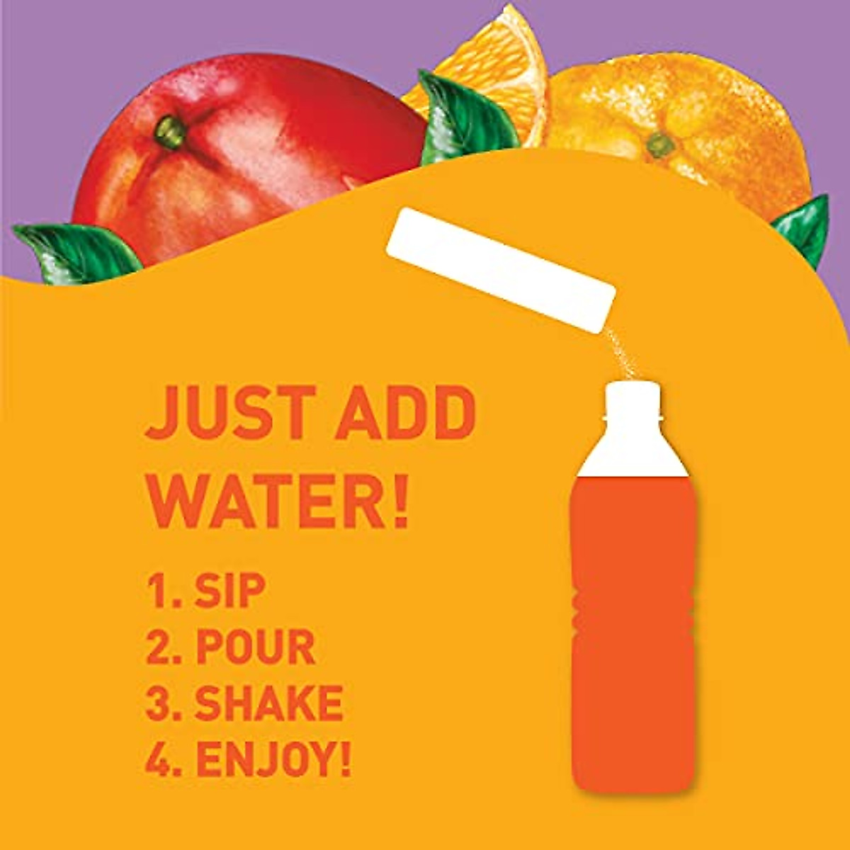 Tampico Singles To Go Drink Mix Packets, Mango Punch, Zero Sugar, Low Calorie, 100% DV of Vitamin C per Serving, Convenient, On-The-Go Water Enhancers, 6 sticks, Pack of 1