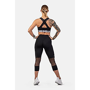 NEBBIA High-Waist ¾ Length Sporty Leggings 406 Black