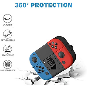 Case Compatible with Sony WF-1000XM5 with Keychain, Soft Silicone Anime Cartoon Games Console Shockproof Protective Compatible with WF-1000XM5 for Man Boys