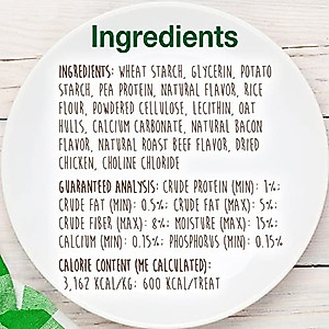 Nylabone Healthy Edibles Natural Dog Chews Long Lasting Bacon Flavor Treats for Dogs, X-Large/Souper (2 Count)