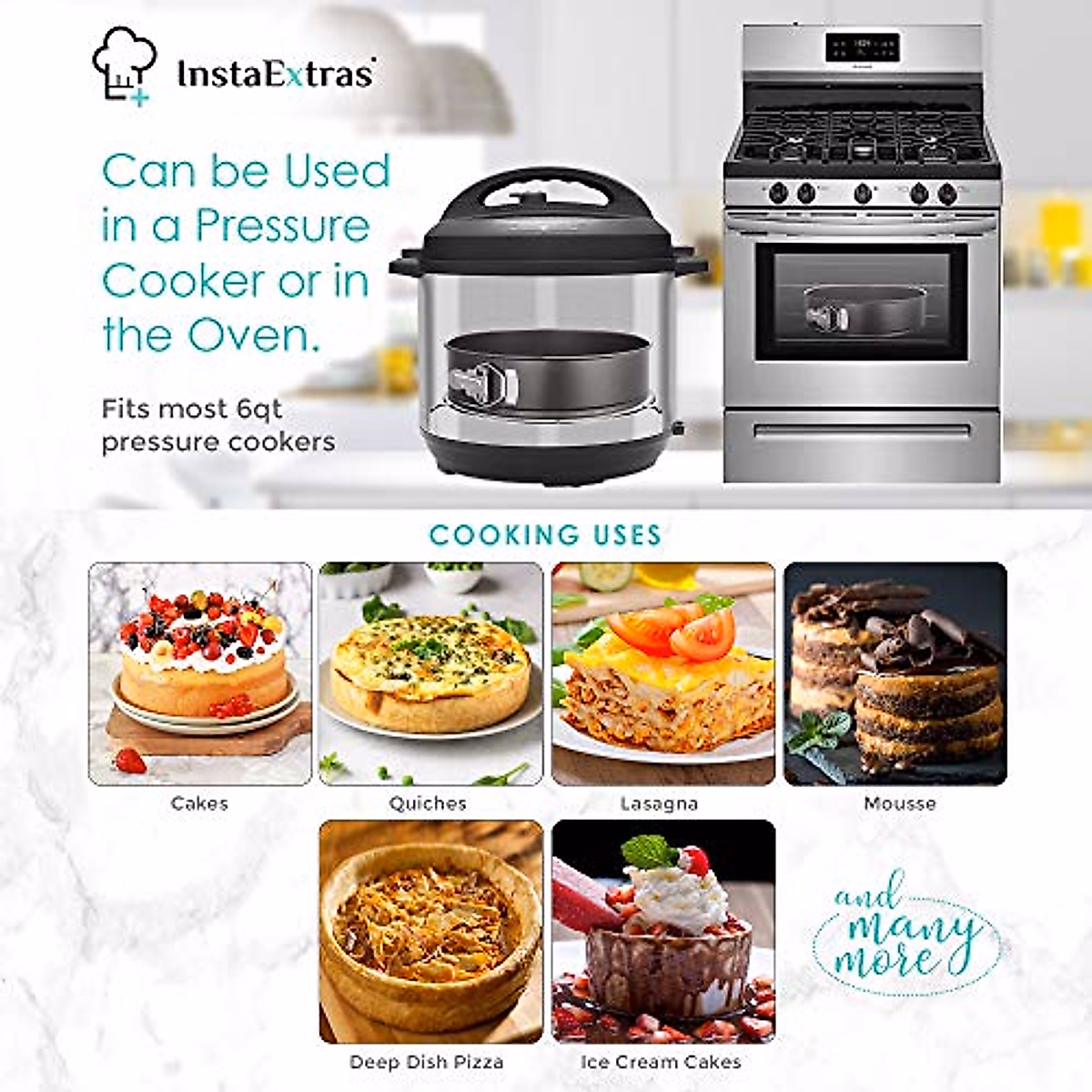 7-inch Springform Cake Pan - Spring Form Cheesecake Baking Pan Compatible With 6 Quart, 8 Qt Instant Pot, Pressure Cooker, And Oven - 7inch Round Nonstick Leakproof Deep Push Pans W/Removable Bottom