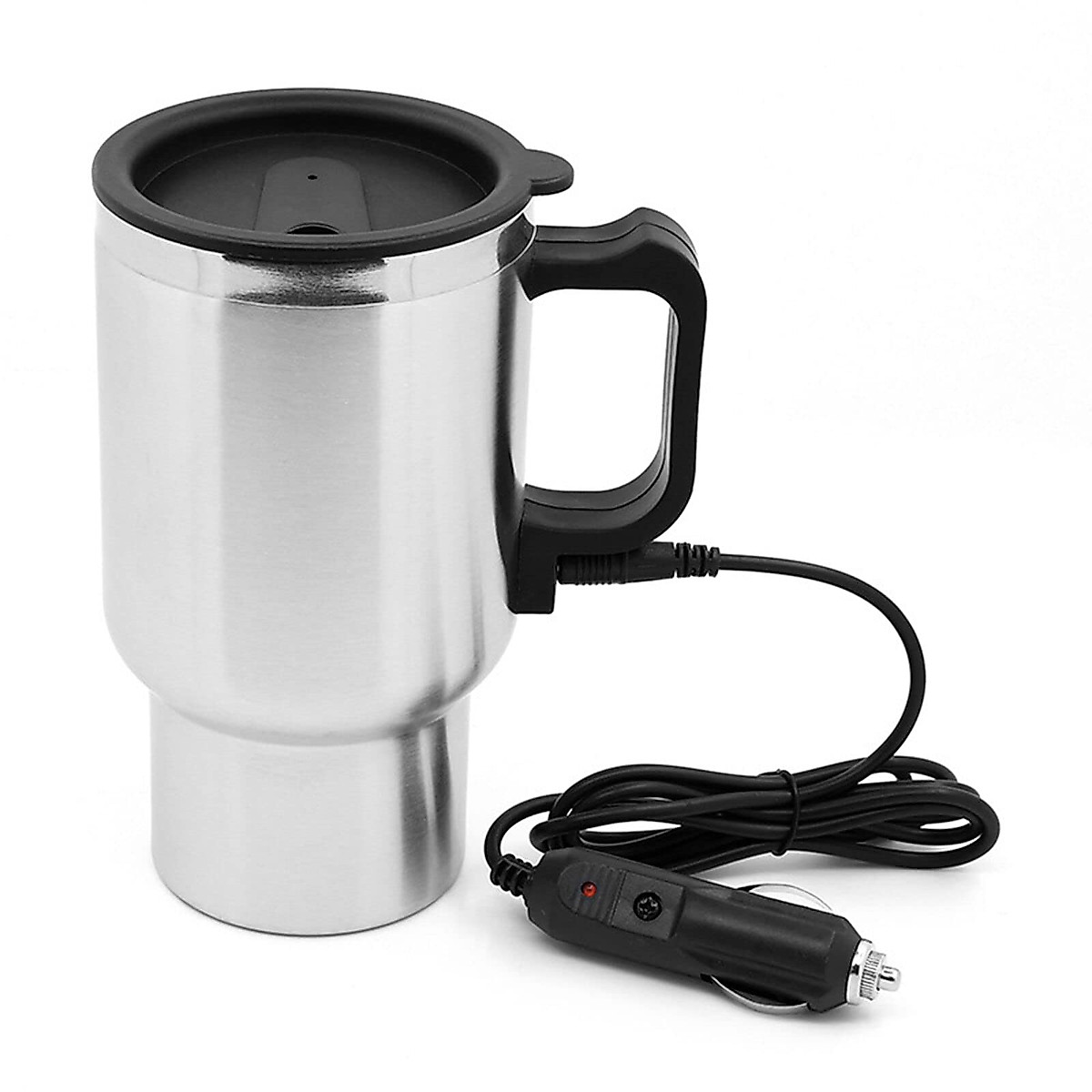 Car Kettle Electric Kettle Camping 12V 450ml Coffee Maker Water Boiler 65°C/149°F, Portable Travel Car Truck Kettle Hot Water Heater Bottle for Tea Coffee Making Cigarette Lighter Heating Cup, 60W