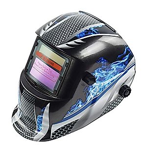 Full Face Welding Mask Auto Darkening Welding Helmet Head Protection For Tig Mig Arc Weld Grinding Blue