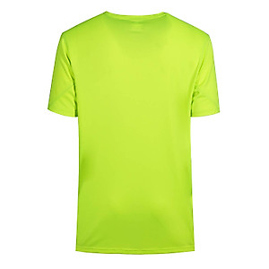 Men's HyperDri Short Sleeve T-Shirt Athletic Cool Running Top (Yellow,L)