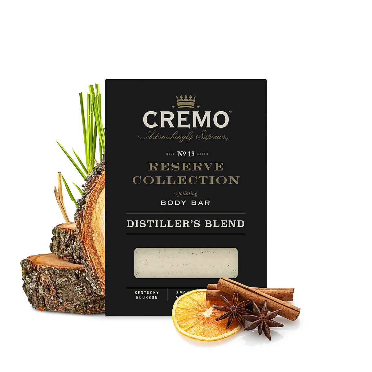 Cremo Exfoliating Body Bars Distiller's Blend (Reserve Collection) - A Combination of Lava Rock and Oat Kernel Gently Polishes While Shea Butter Leaves Your Skin Feeling Smooth & Healthy (Pack of 3)