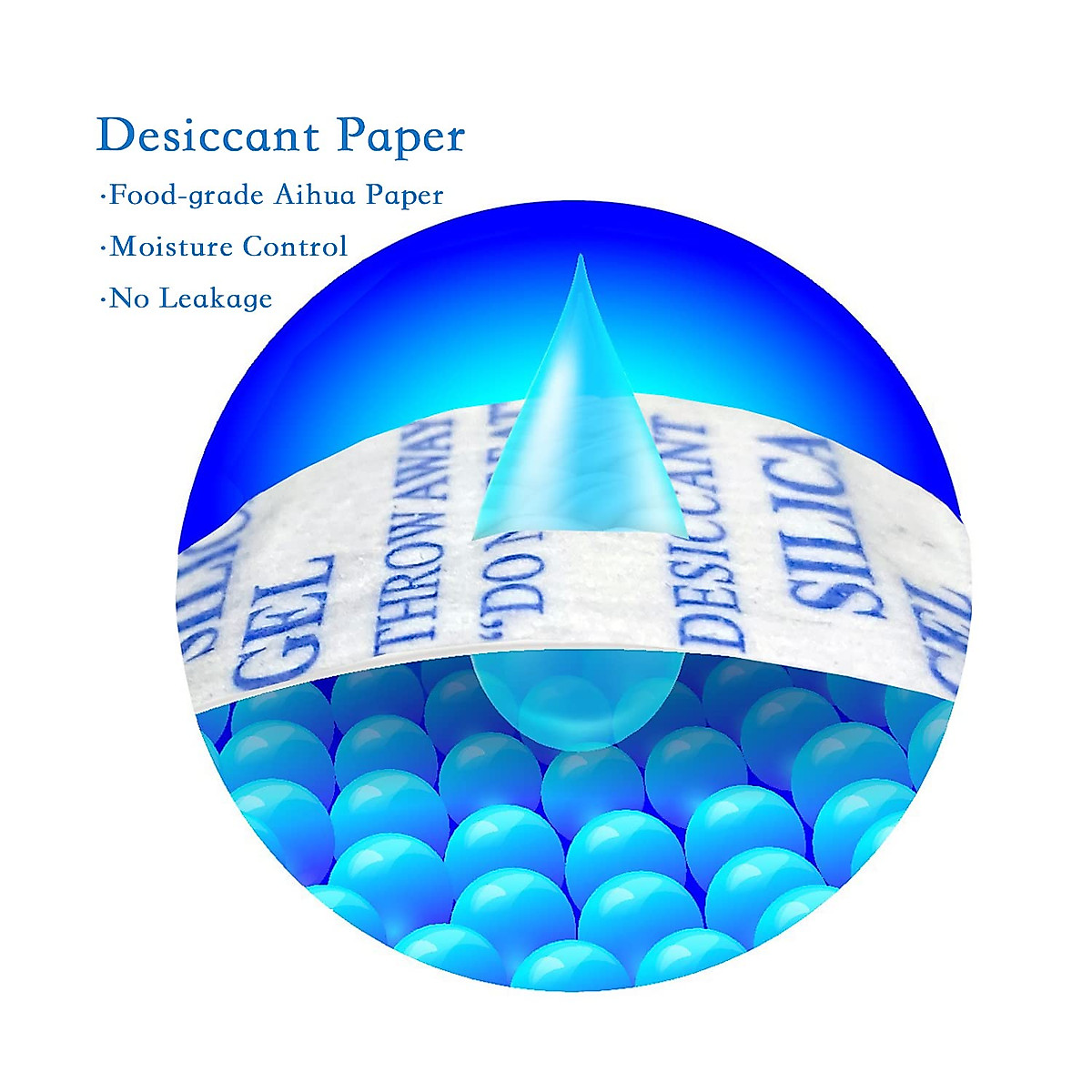 Silica Gel Packets,2 Gram 500 Packs Desiccant Pack Food Grade Silica Packets for Moisture Control, Rechargeable Moisture Absorber Bags for Storage