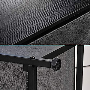 4HOMART Dresser Organizer with 5 Drawers Cloth Cabinet Storage Shelf Unit with Easy Pull Linen Fabric Bins Storage Tower Unit for Bedroom, Hallway, Closet, Office Organization