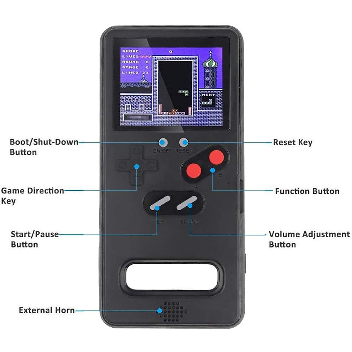 Handheld Game Console Case for Samsung Galaxy Note 10, Cool Game Case for Samsung Note 10, Gameboy Case for Samsung with 36 Retro Video Games