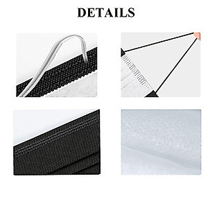 Curora 50 Pcs Black Face Masks 3Ply Black Disposable Face Masks Filter Protection