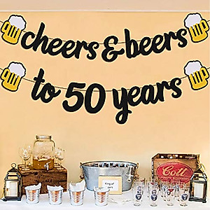 Glitter Black Happy Birthday Banner for DIY 21 25 30 35 40 45 50 55 60 Years Old Birthday Party Wedding Anniversary Theme Celebration Party Supplies