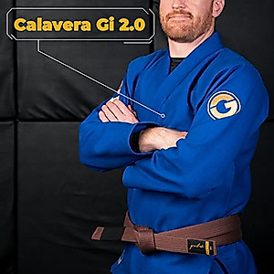 Gold BJJ Calavera Jiu Jitsu Gi - Ultra Strong Gold Weave Premium Kimono - IBJJF Competition Approved Uniform (Black, A4)