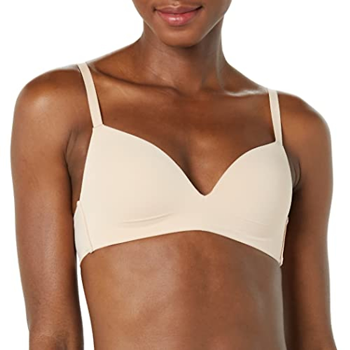 Amazon Essentials Women's Wireless Lightly Lined Bra, Pack of 2, Black/Soft Petal, 40B