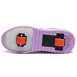 CEIEOE Boys Girls Roller Sneakers Shoes with 2 Wheels 16 LED Light Model Rechargeable Retractable Skateboarding Wheels for Beginner More Balanced Party Birthday Christmas Best Gift