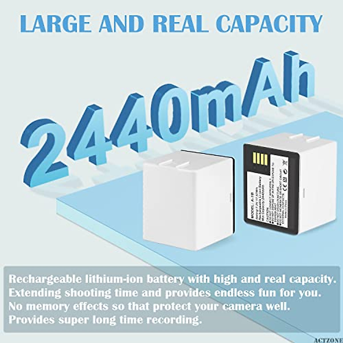 2pcs A-1B Batteries Only Fit for Arlo Pro Arlo Pro 2 Camera VMA4400 VMC4030 VMC4030P VMA4200, Digital LED Screen Charging Station for Arlo Pro2/Arlo Pro/Arlo Go/Arlo Security Light Batteries