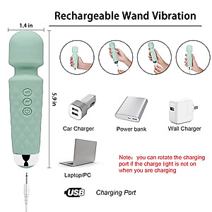 KINGWAND Handheld Back Massager-Rechargeable Mini Massager, Deep Tissue Massager, Used for Shoulder, Waist, Back Pain Relief, Portable Stick Massager, Full Body Massage.