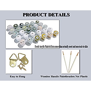 Art Knitting Paint by Number for Adults Beginner Students Kids,Ideal Gift Choice for Birthday,Anniversary or Any Festival.DIY Acrylic for Room Decor (16x20, Flowers in The Bottles No.1)