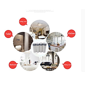 Small Trash bag,Gereen 0.8-1.2 Gallon Drawstring Trash bag Garbage Bag Trash Can Liner,Extra Strong 120 Counts for Home,Office,Car (White, 0.8-1.2 Gallon(120 Count))