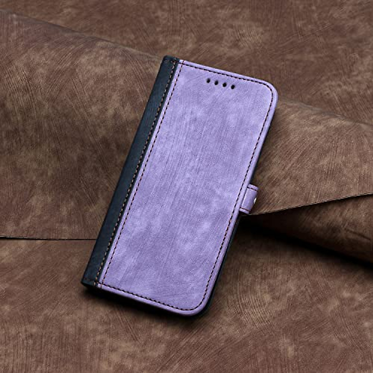WATSKY for Oppo A57/REALME V23/A77 5G/A57E 4G/A57S 4G/A77 4G/1+Nord N20 SE 4G Contrast Flip Phone Case Purple