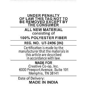 Creative Co-Op Mélange Cotton Blend Bouclé Pillow, 20" L x 20" W x 2" H, Gray