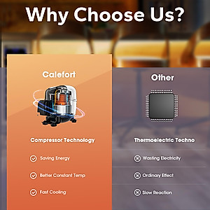 Ca'Lefort Wine Fridge, 27 Bottles Wine Cooler with Digital 38-65℉ Temper Control, Wine Cooler Refrigerator Freestanding and Under Counter with Anti-U V Glass Door for Home Office Dorm