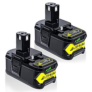 DTK 2Packs 6.2Ah 18V Battery Replacement for Ryobi 18V Battery One Plus P102 P103 P104 P105 P107 P108 P109 P190 P122 18V Lithium ONE+ Batteries Replacement