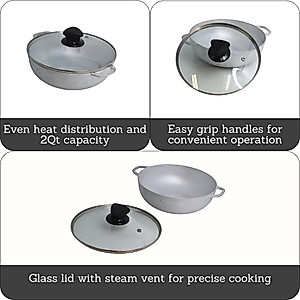 IMUSA 2.0Qt Basic Caldero w/Glass Lid - 20cm