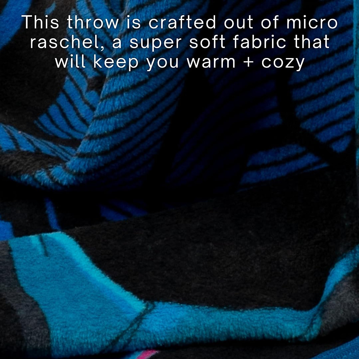 Franco WB Blue Beetle Movie Kids Bedding Super Soft Micro Raschel Throw, 46 in x 60 in, (Official Licensed Product)