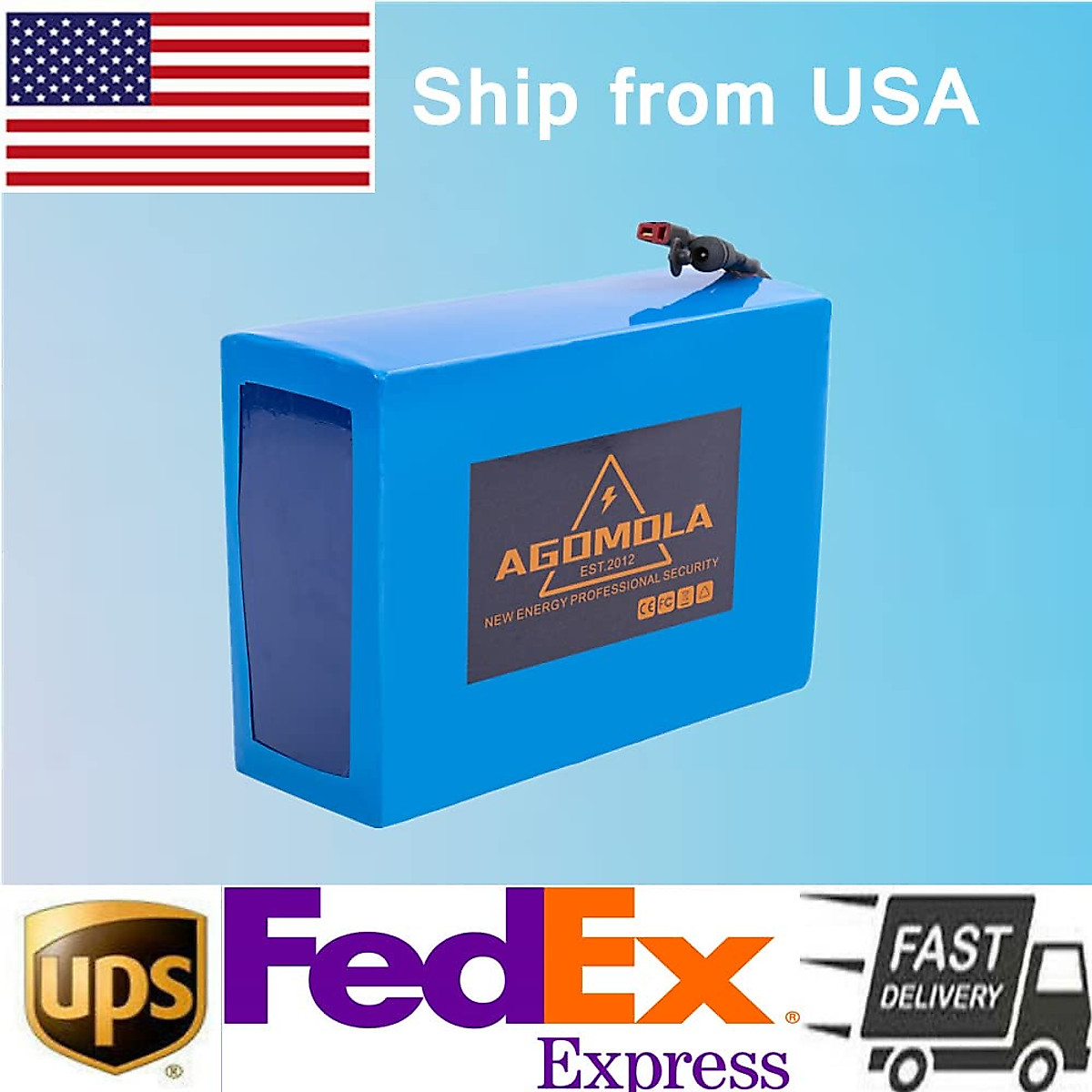 agomola 36V Battery 20Ah Lithium Ebike Battery 30A for 250W to 1000W Electric Bicycle Bike Li ion Battery with Charger BMS