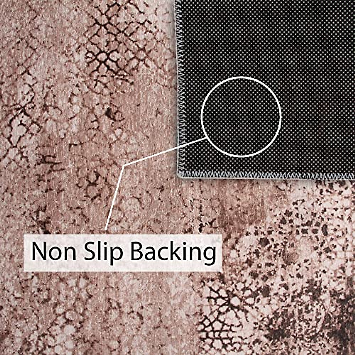 Vernal Machine Washable Anti Slip Area Rug Pet Friendly High Traffic Non-Shedding Rugs, Dustan Style Eco Friendly Carpets 6 X 9 (180x274cm), Beige