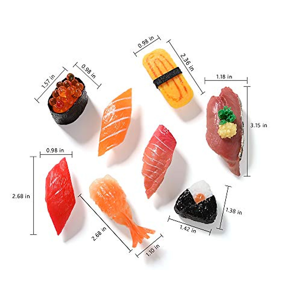 Hey Foly Cute Refrigerator Magnets Funny Magnets for Fridge, Simulation Sushi Refrigerator Magnet, Fine for Whiteboards, Maps and Home Decoration Magnetic Objects and Even Simulating Food Games!
