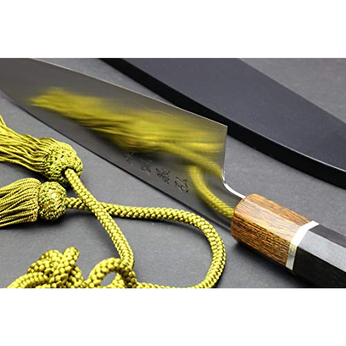 Yoshihiro TM-Hayate ZDP189 Super High Carbon Stainless Steel Gyuto Knife Octagonal Ebony Wood Handle with Sterling Silver Ring (10.5'' (270mm))