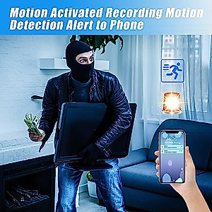 Spy Hidden Cameras 1080P HD Smallest Wireless Security Cameras Mini Battery Portable Nanny Cam Night Vision Motion Alerts Secret Surveillance Little Cameras for Indoor/Home